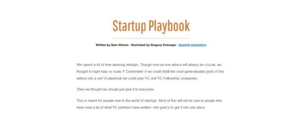 Startup Playbook