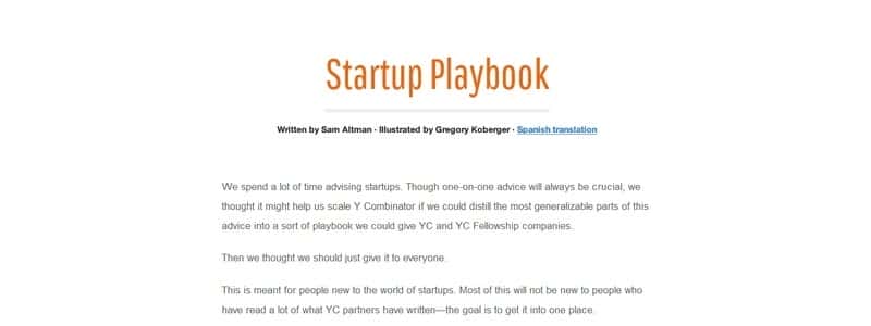Startup Playbook