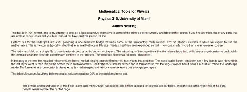 Mathematical Tools for Physics
