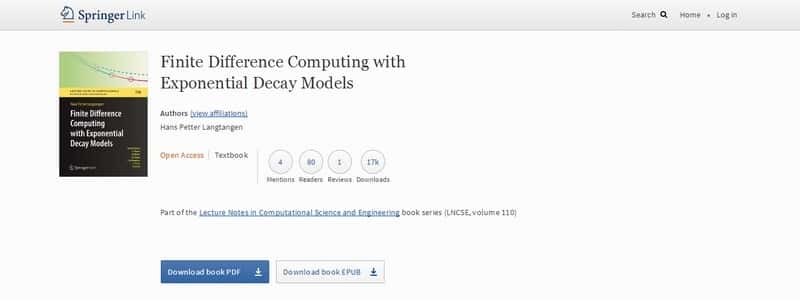 Finite Difference Computing with Exponential Decay Models