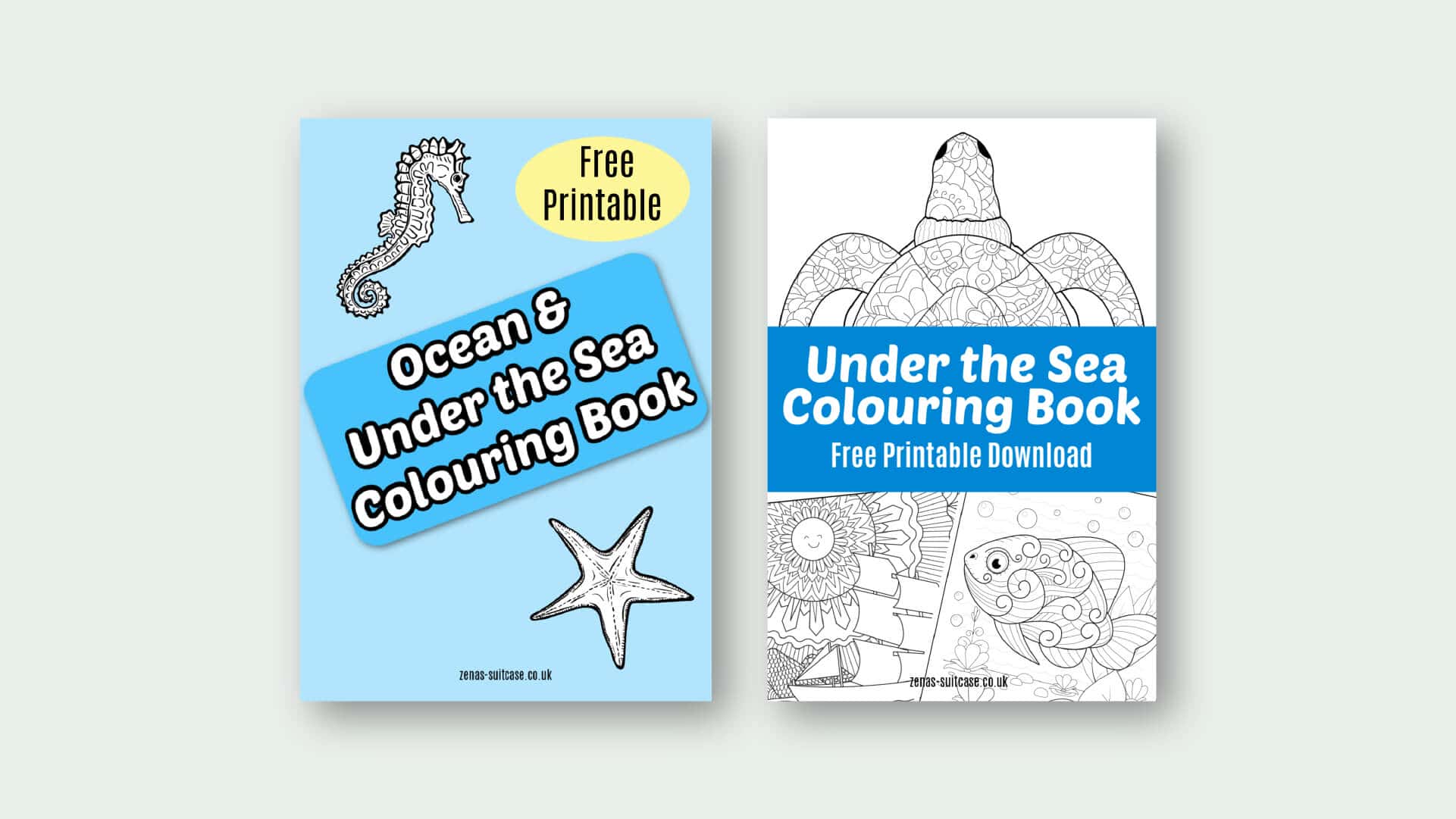 11 Free Printable Ocean & Under the Sea Colouring Ebooks