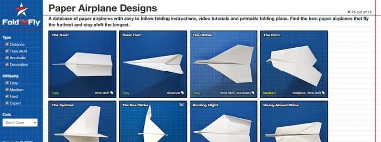 45 Free Online Paper Airplane Designs